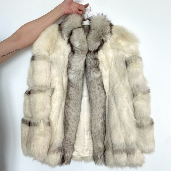 Saga Furs | Jackets & Coats | Saga Furs Lush Natural Fox Fur Coat Jacket Size Small | Poshmark